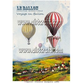 Rice paper for decoupage Balloons