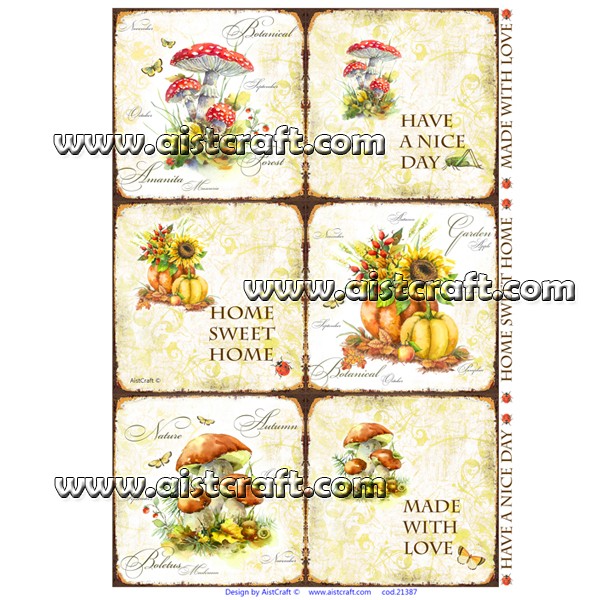 Rice paper for decoupage Autumn still life