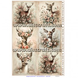 Rice paper for decoupage Vintage Deer
